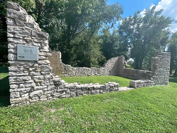 These limestone ruins hint at Elsah's industrious past &ndash; a village that worked as hard as it was beautiful, with structures built to withstand both time and Mississippi floods.
