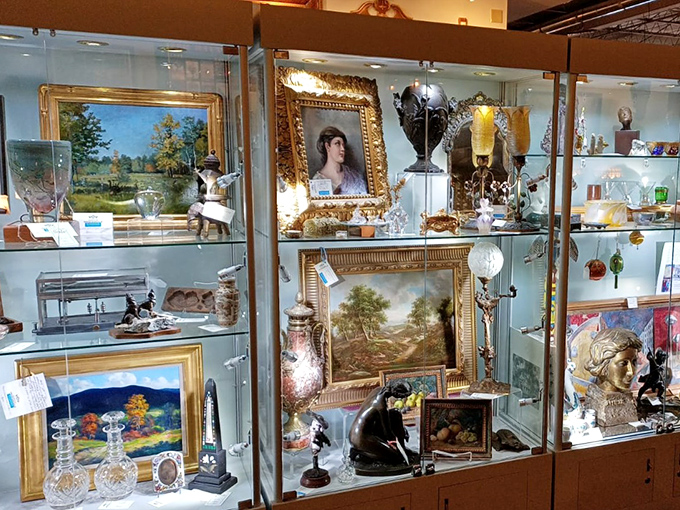 Museum-worthy displays showcase everything from landscapes to portraits. That bust in the corner is silently judging your current home decor choices.