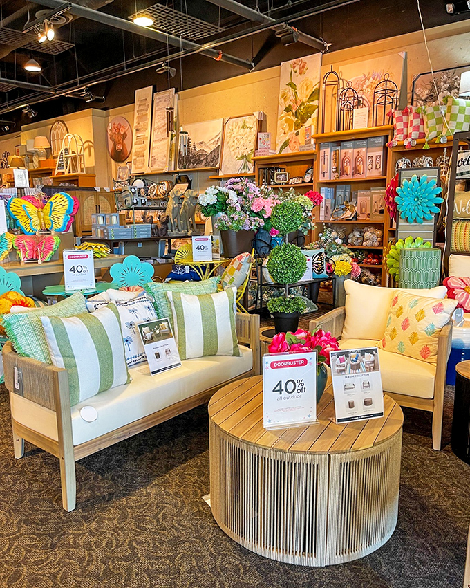 Coastal-chic furniture with 40% off tags sprinkled like confetti. Transform your living room for less than a weekend in Rehoboth.