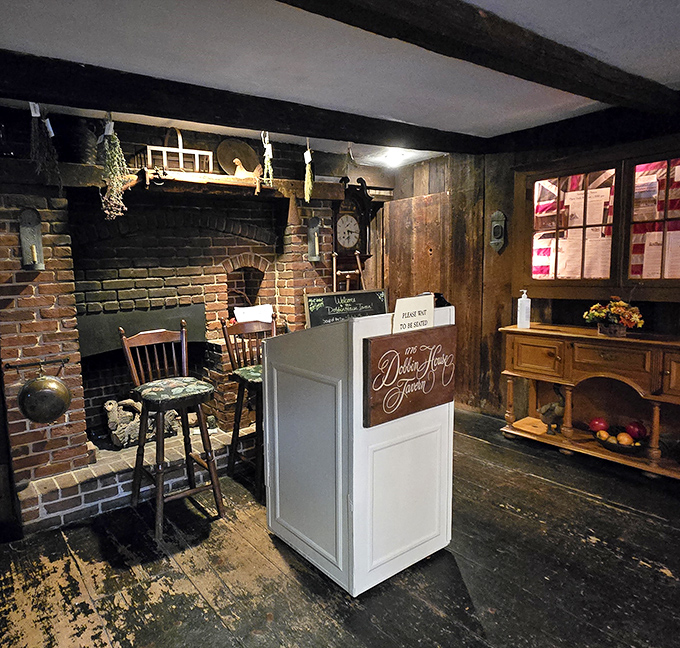 The hostess stand &ndash; first checkpoint on your journey from "historically curious" to "historically full and happy."