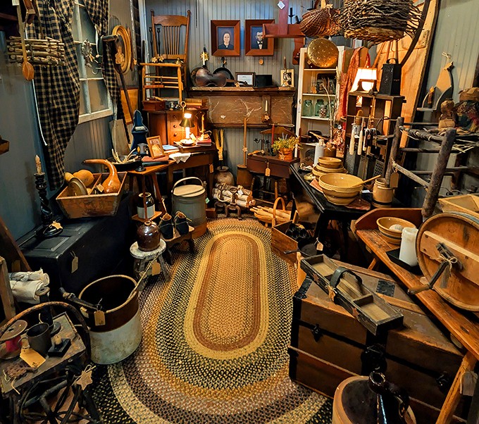 A perfectly preserved slice of rural Americana &ndash; this booth feels like stepping into your great-grandparents' farmhouse kitchen circa 1930.
