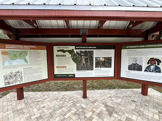 These informational displays tell multiple sides of a complex story. History isn't always comfortable, but it's always worth understanding.