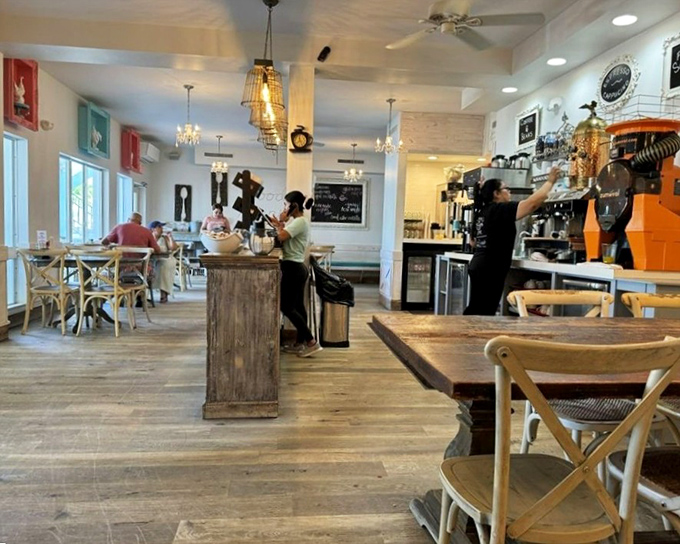 The restaurant's interior strikes that perfect balance between "nice enough for a special occasion" and "comfortable enough for Tuesday."