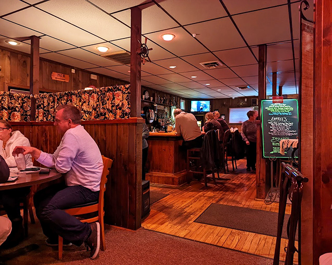 The bar area &ndash; where strangers become friends over Old Fashioneds and shared appreciation for what's about to arrive on their plates.