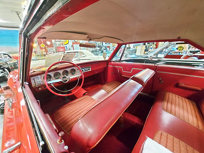 Red leather interior so pristine you'd feel guilty eating a drive-through burger in it. This isn't a car &ndash; it's automotive couture.