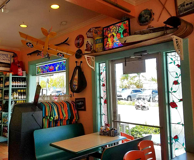 Stained glass windows and Beatles memorabilia &ndash; this corner feels like your coolest uncle's Florida retirement dream come true.