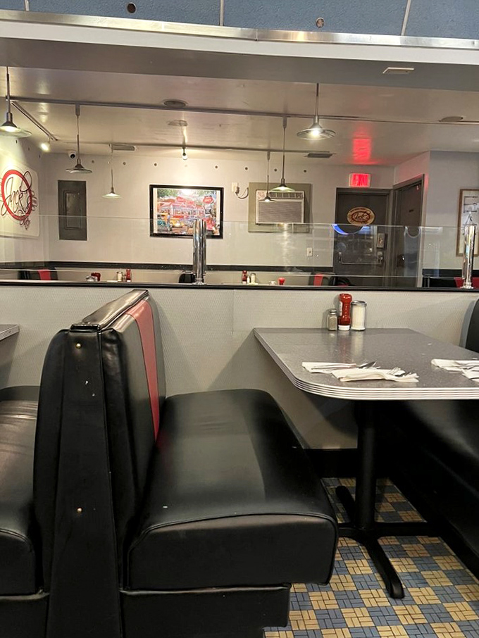Every booth tells a story, and the classic diner d&eacute;cor sets the perfect stage for your own breakfast memories.