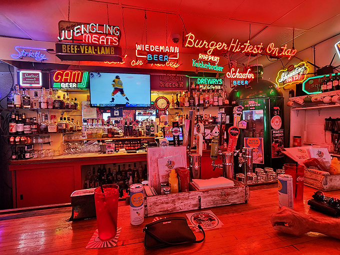 The bar doesn't just serve drinks&mdash;it serves nostalgia, with every vintage sign representing a different era when people gathered to escape the ordinary.