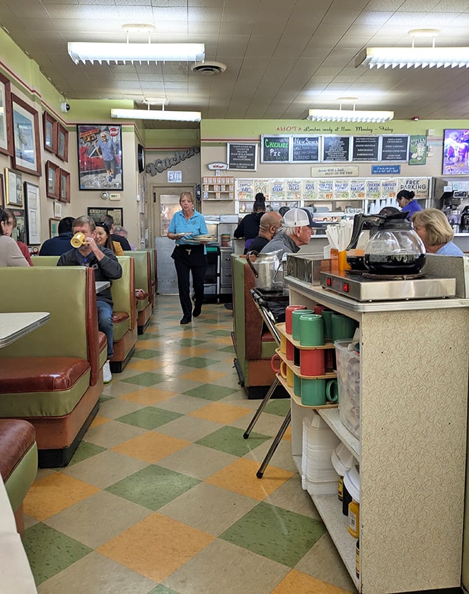 The well-worn path between kitchen and tables tells stories of countless meals served. This isn't dining&mdash;it's Atlanta history in motion.