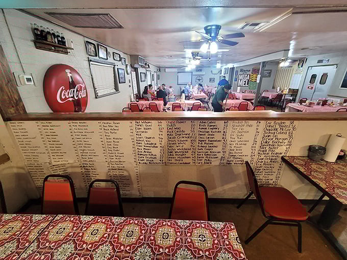 The wall of fame tells stories of regulars and food challenges conquered. Every name represents a memory made over good food.