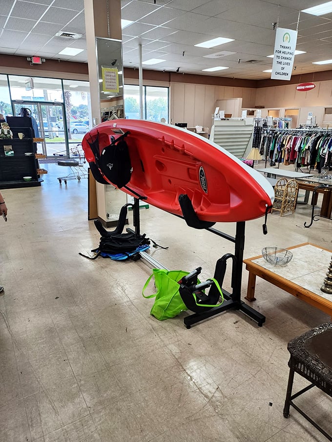 Adventure awaits with this kayak&mdash;previously someone's abandoned New Year's resolution, now your ticket to Florida's waterways at a fraction of retail.