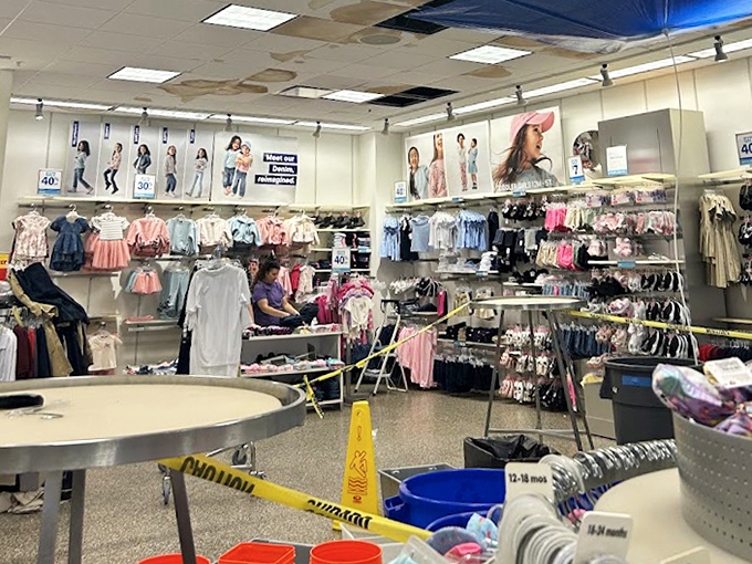 The children's section, where parents discover the joy of buying quality clothes that kids will outgrow before wearing out.