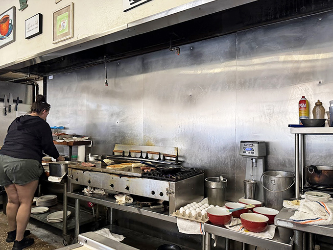 Behind every great breakfast is a hardworking kitchen. The flattop grill has probably cooked more eggs than there are stars in the Florida sky.