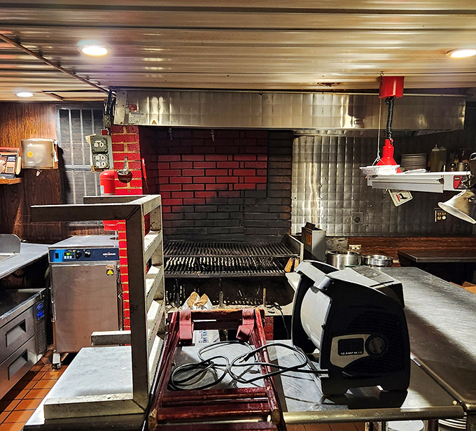Where the magic happens&mdash;this kitchen's open flame grill isn't just cooking equipment, it's a time machine to when food was honest and straightforward.