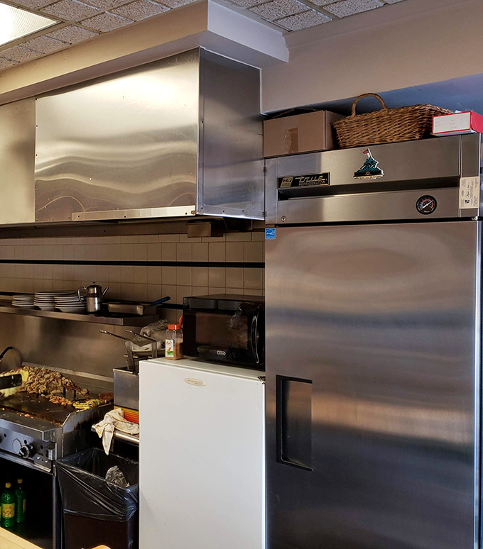 The kitchen &ndash; where breakfast magic happens with no smoke, mirrors, or pretension &ndash; just decades of short-order wisdom and a well-seasoned grill.