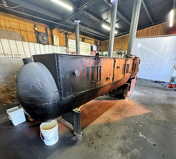 The beast behind the feast&mdash;this imposing smoker transforms humble cuts into legendary barbecue through time, temperature, and Texas know-how.