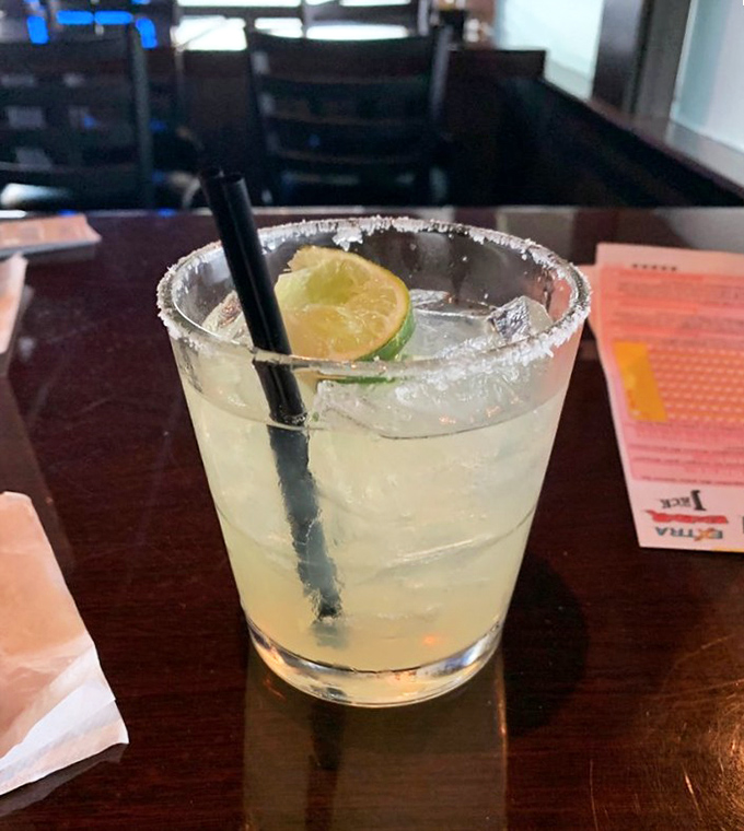 The margarita &ndash; perfectly balanced between sweet, sour, and "maybe I should call an Uber" &ndash; with a salt rim that's actually worth licking.