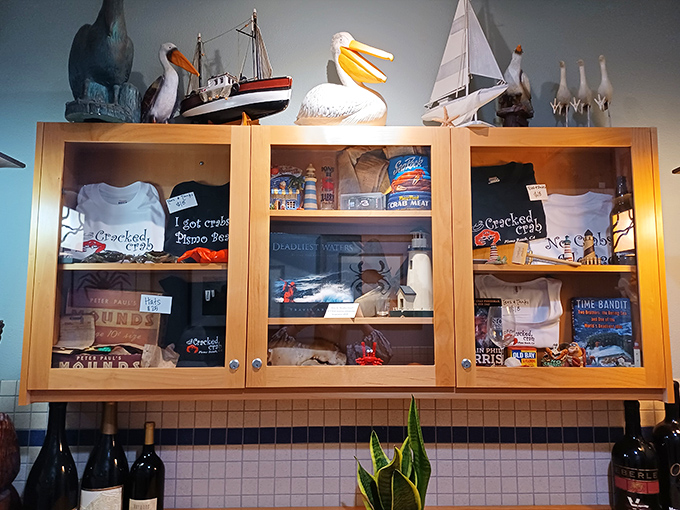Nautical treasures and branded merchandise that let you take the Cracked Crab experience home &ndash; minus the actual crab, unfortunately.
