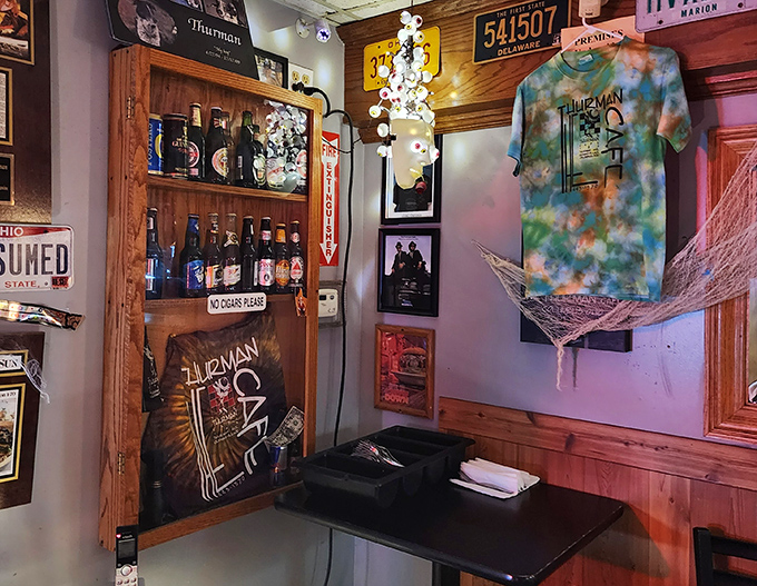 Thurman merch: the badges of honor for those who survived the experience. That tie-dye shirt doubles as an excellent food camouflage system.