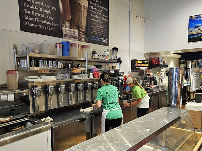 Behind the counter, milkshake magic happens with ingredients that actually deserve their place in your calorie budget.