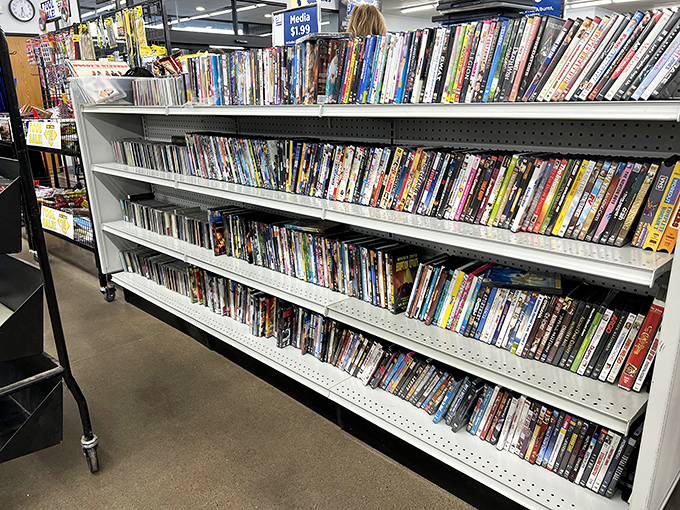 The DVD section&mdash;a physical Netflix from the before-times, where forgotten seasons of shows canceled too soon find their forever fans.