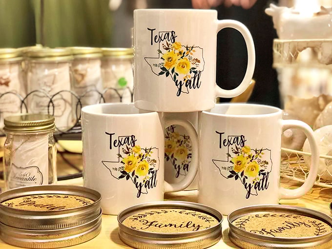 Texas y'all mugs and mason jar lids capture Lone Star spirit in sippable form&mdash;perfect souvenirs for those who take their state pride with cream and sugar.
