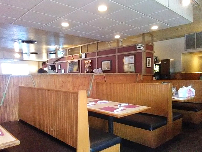 Classic diner booth seating&mdash;where countless Florida stories have been shared over coffee refills and plates scraped clean of every last morsel.
