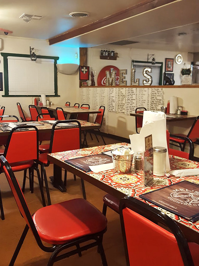 The wall of fame displays names of Mega Mel conquerors - a Mount Rushmore of ambitious eaters who came, saw, and consumed.