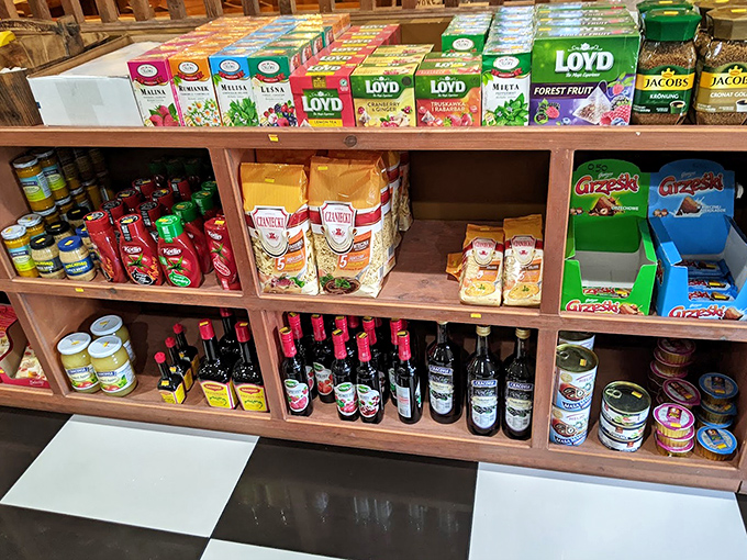 European teas, Polish flour, and imported specialties line these shelves&mdash;ingredients that bridge the Atlantic and bring authentic flavors to Pennsylvania.
