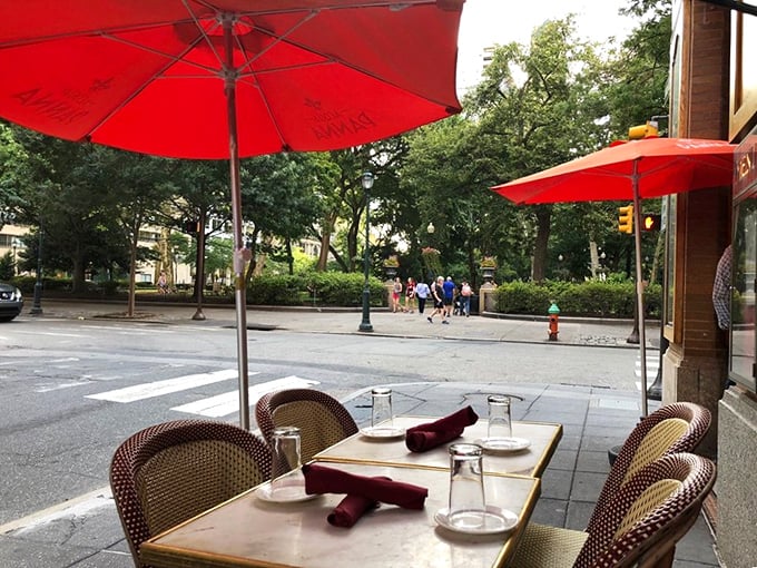 Outdoor seating that turns Rittenhouse Square into your personal dining room. Those red umbrellas aren't just shade&mdash;they're beacons for the food-obsessed.