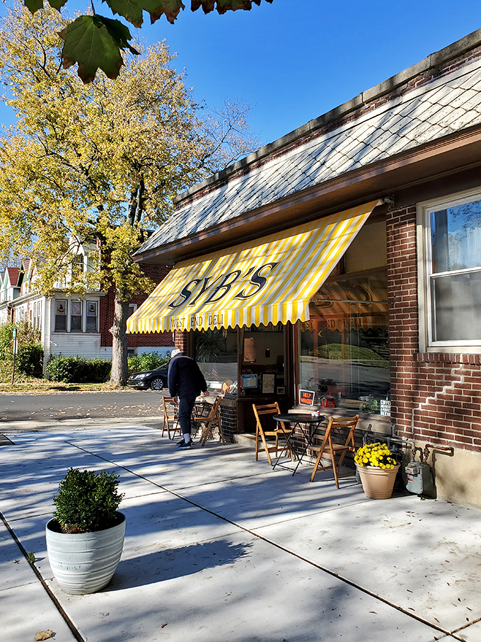 Fall sunshine, yellow awnings, and the promise of a great sandwich&mdash;some moments are so perfect they make you forget to check your phone.