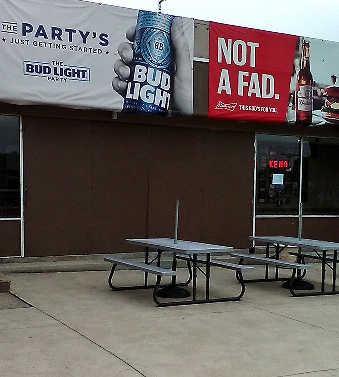 Simplicity rules outside too. The patio area offers fresh air and the same no-nonsense approach to enjoying good company.