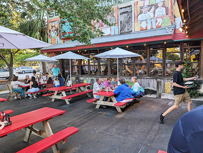 Outdoor seating where every meal comes with a side of Florida sunshine and genuine neighborhood charm.