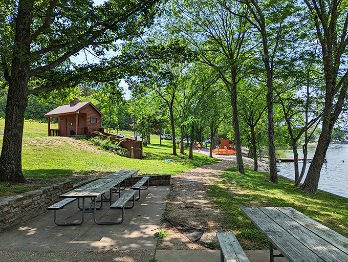 Picnic paradise with a side of serenity. These tables have hosted more memorable meals than many five-star restaurants.