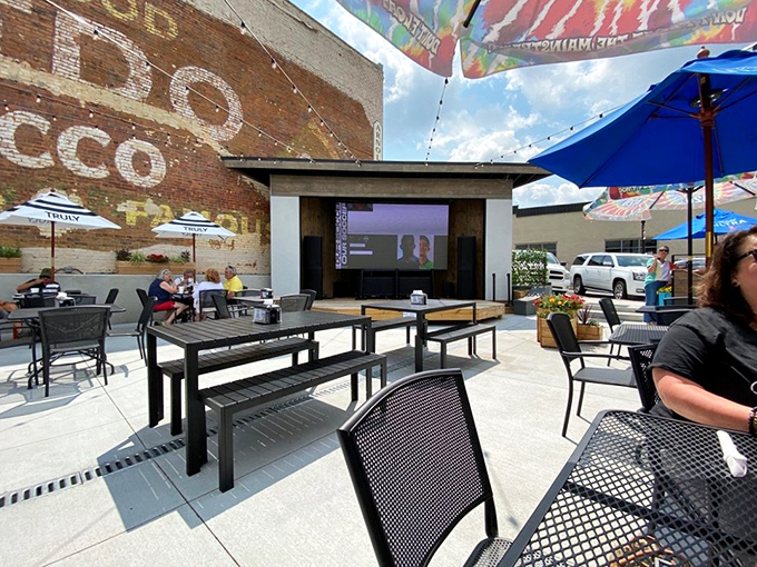 The outdoor patio provides a perfect perch for people-watching while you digest that second helping you couldn't resist.