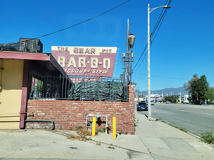 The side view reveals the restaurant's no-nonsense approach. That sign's bold claim&mdash;"we dare comparison"&mdash;isn't bravado when you've got the goods to back it up.