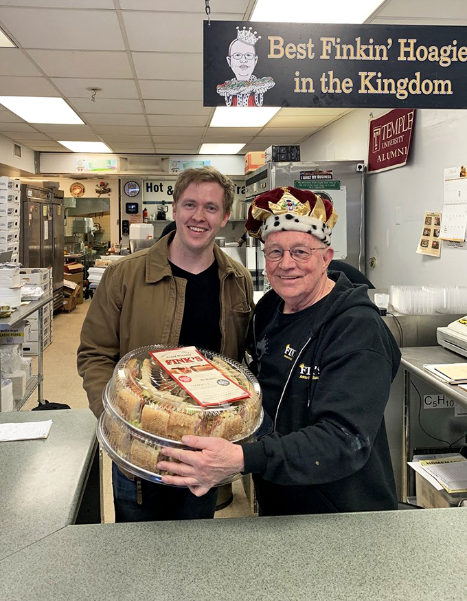 The pride of craftsmanship shines through as a tray of perfectly assembled hoagies is presented&mdash;the crown jewels of Philadelphia's sandwich kingdom.