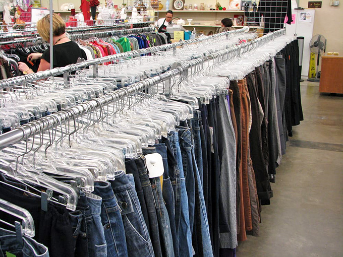 Denim for days! The pants section stretches as far as the eye can see, offering leg coverings for every shape, size, and style preference.