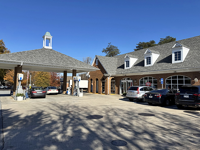 The classic gas station exterior hides a culinary gem. Like finding a diamond in your change purse &ndash; unexpected but absolutely delightful.