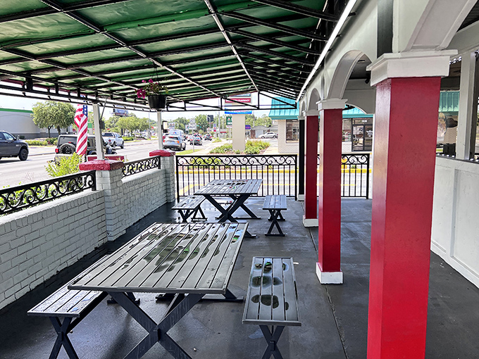 Outdoor seating extends the dining experience into Florida's perpetually perfect weather for maximum enjoyment.