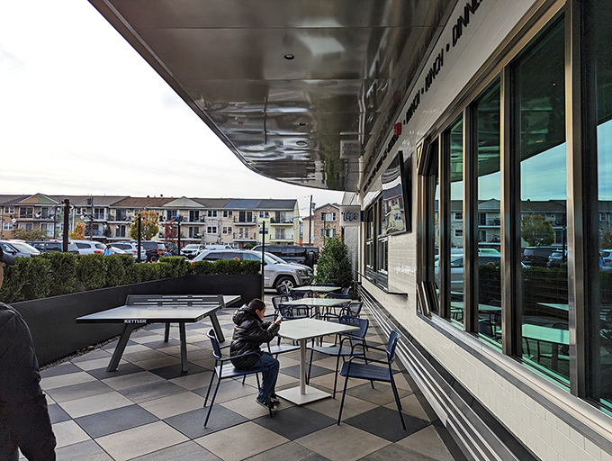 Even the outdoor seating has personality. A perfect perch for people-watching while you debate whether you have room for dessert. (Spoiler: you do.) 
