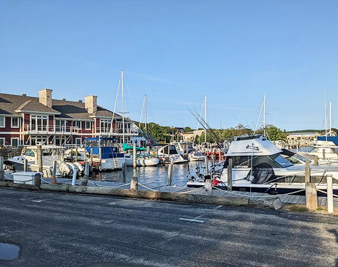 The harbor bustles with genuine working boats, not floating status symbols designed purely for Instagram photos.