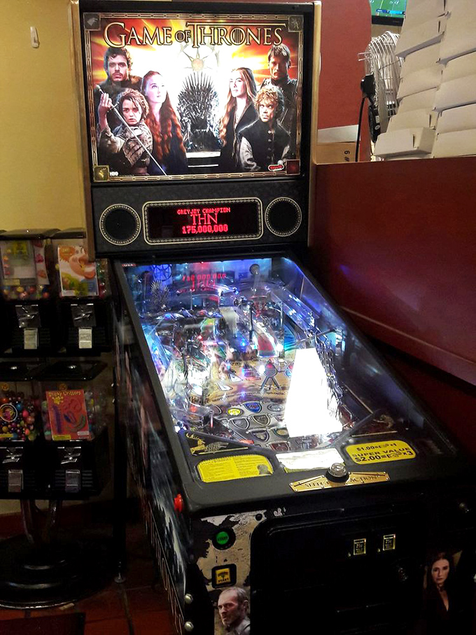 Even the pinball machine knows it's playing second fiddle to the real attraction &ndash; though it offers entertainment while waiting for your pizza cut.