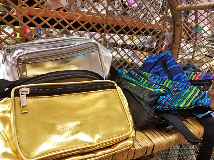Metallic pouches catching the light like disco balls for your essentials. The 1980s called&mdash;they're thrilled you're keeping their spirit alive.