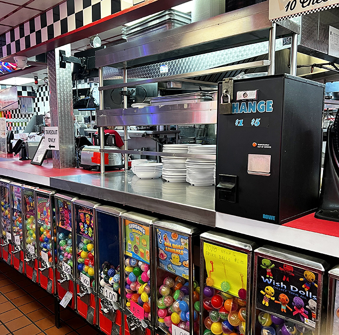 Behind the scenes magic happens here, where short-order wizards transform simple ingredients into plates of pure American comfort.