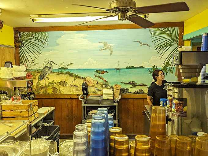 Where Keys magic happens&mdash;a mural of coastal serenity watches over the preparation of breakfasts that have launched a thousand perfect vacation days.