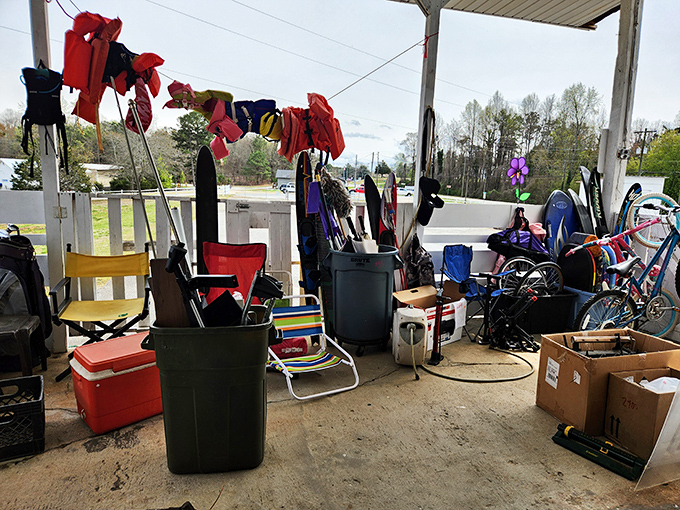 Summer adventures await in this outdoor equipment corner. From fishing gear to folding chairs, these pre-loved items are ready for their next expedition.