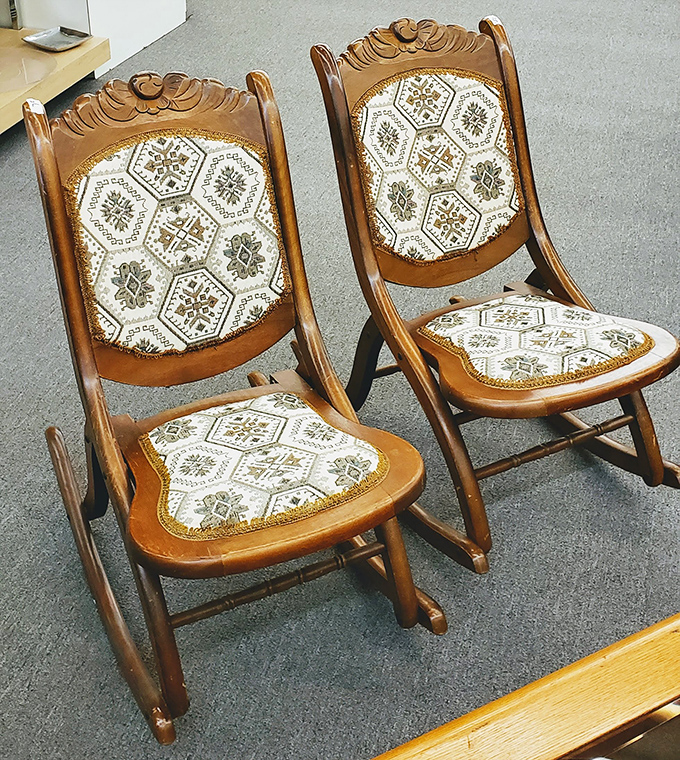Vintage rocking chairs with personality to spare&mdash;these beauties have soothed generations and still have plenty of rock left in them.