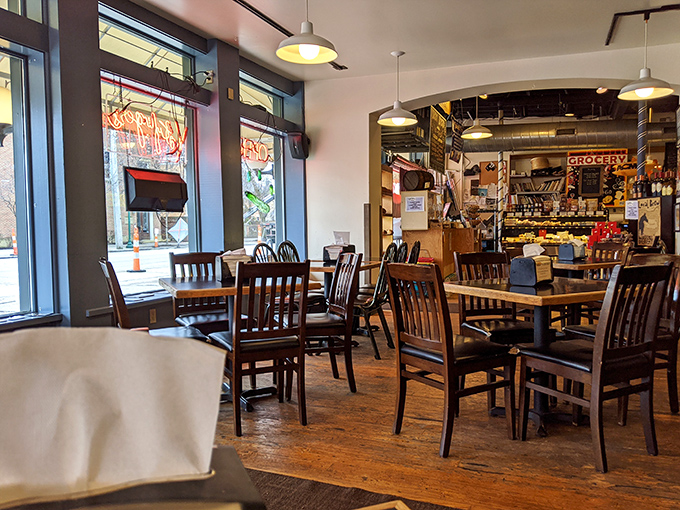 The dining room waits expectantly for the lunch rush&mdash;each chair a front-row seat to the delicious drama about to unfold.
