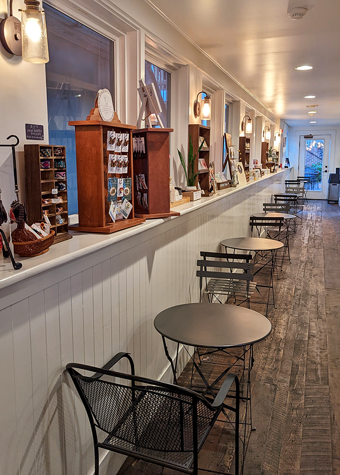 This cozy dining room where serious dessert conversations happen and life's problems temporarily melt away like summer heat.